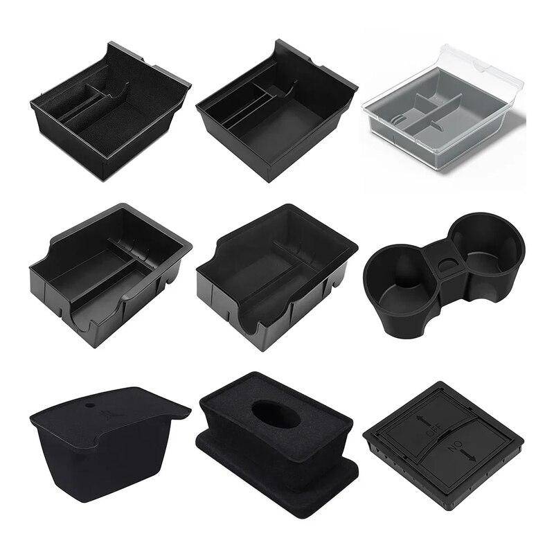 Car Storage Box For Tesla 2023 Model Y 2024 Model 3 Center Armrest ...